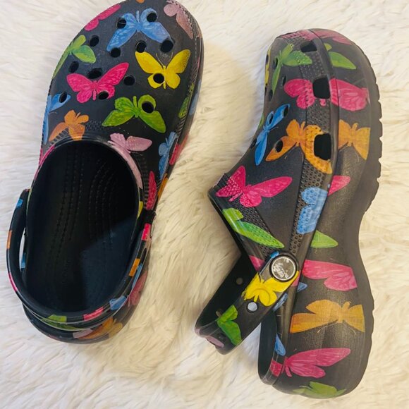 CROCS | Shoes | Crocs Butterfly Platform | Poshmark